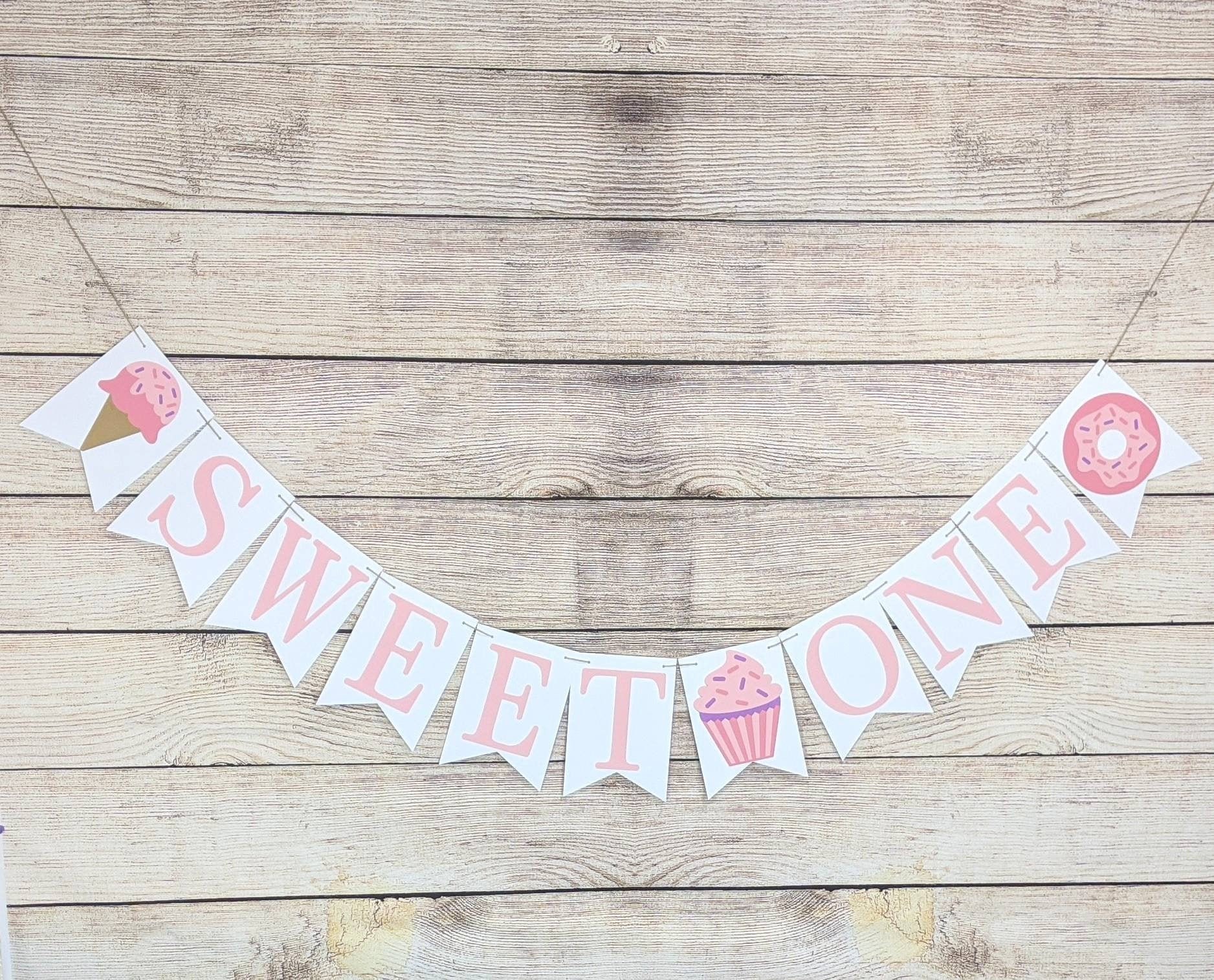 Sweet One Banner Ice Cream Banner Donut Banner Cupcake - Etsy