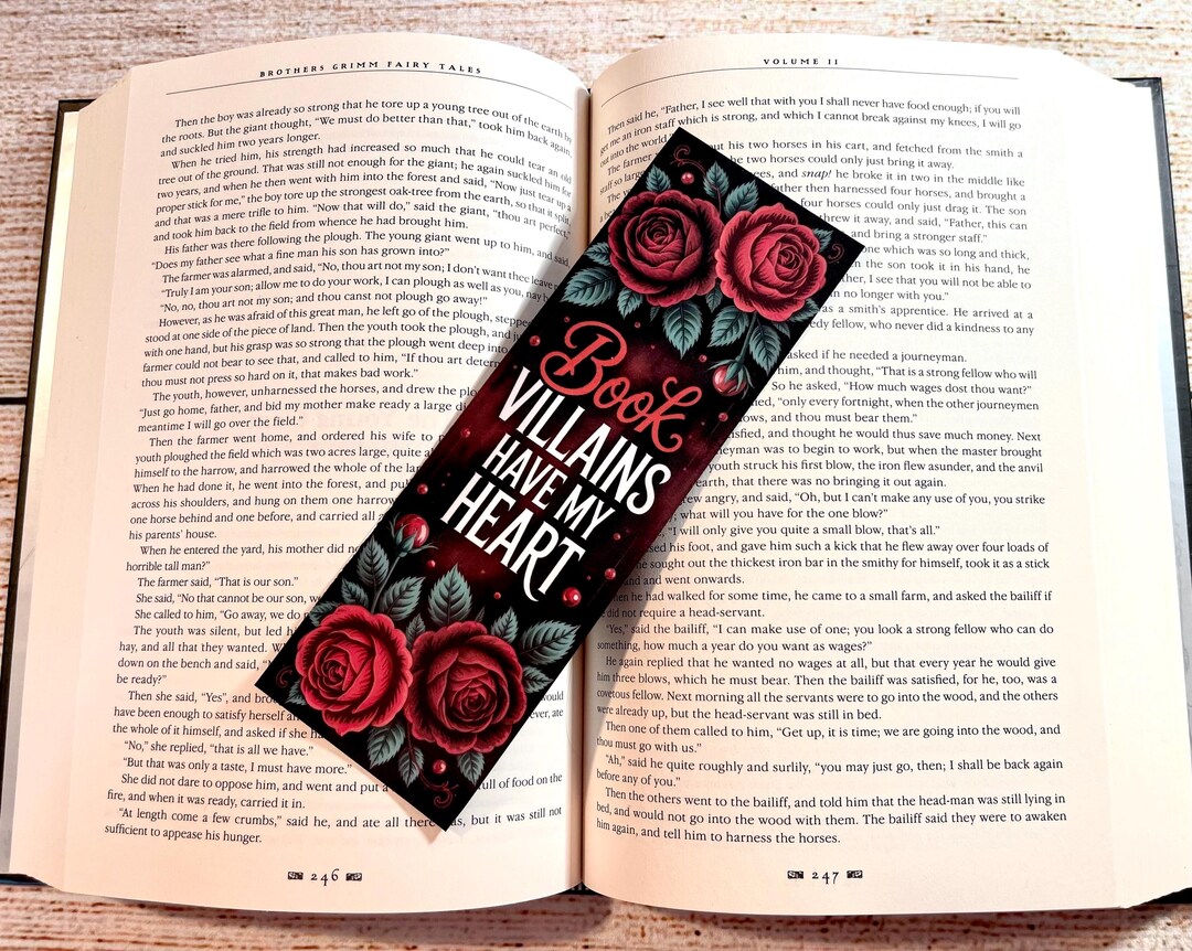 Book Villains Have My Heart Bookmark, Double Sided Bookmark, Villain ...
