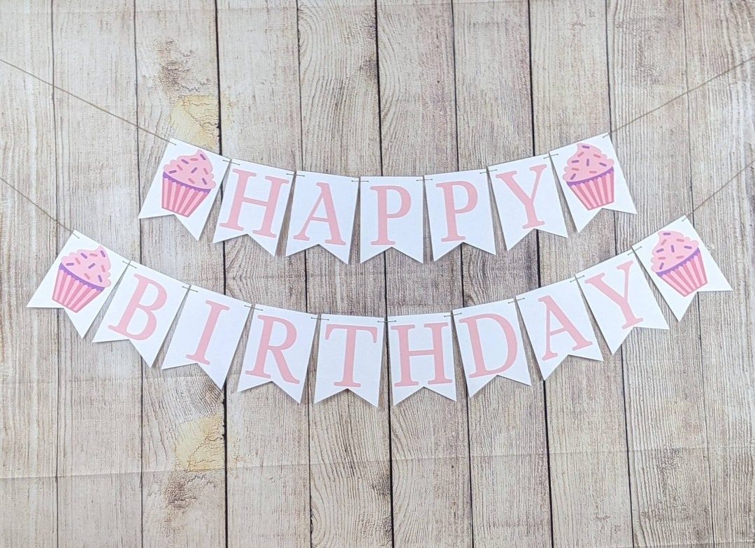Cupcake Birthday Banner, Cupcake Banner, Cupcake Party, Sweet One ...
