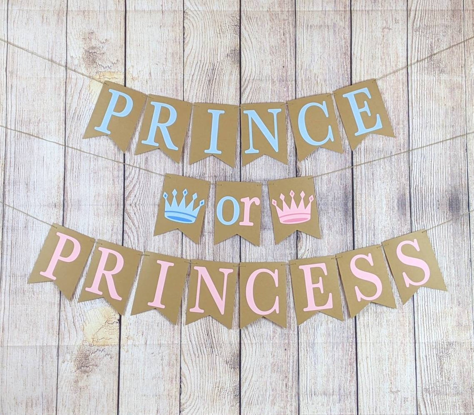 Prince or Princess Gender Reveal Prince or Princess Banner - Etsy