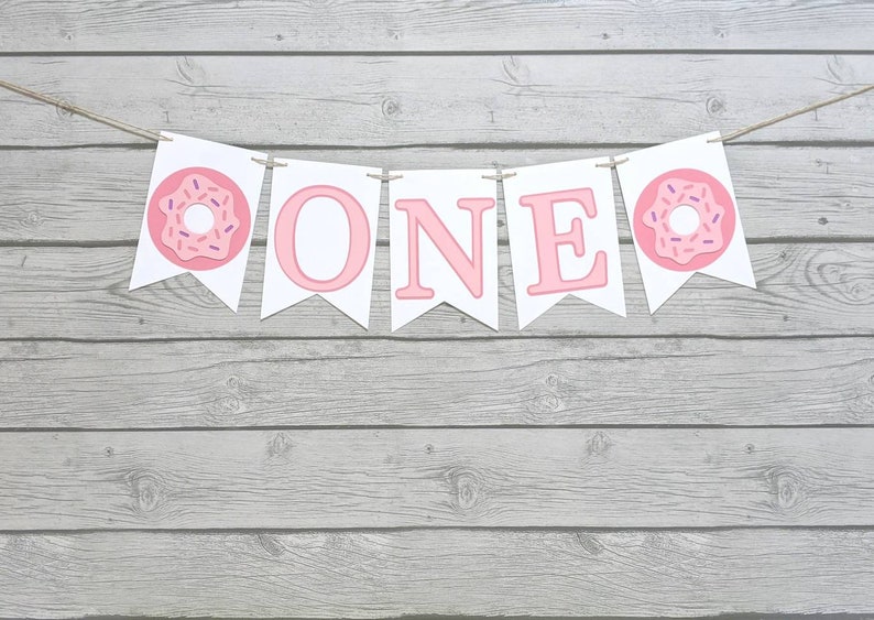 Sweet One Banner Ice Cream Banner Donut Banner Cupcake - Etsy