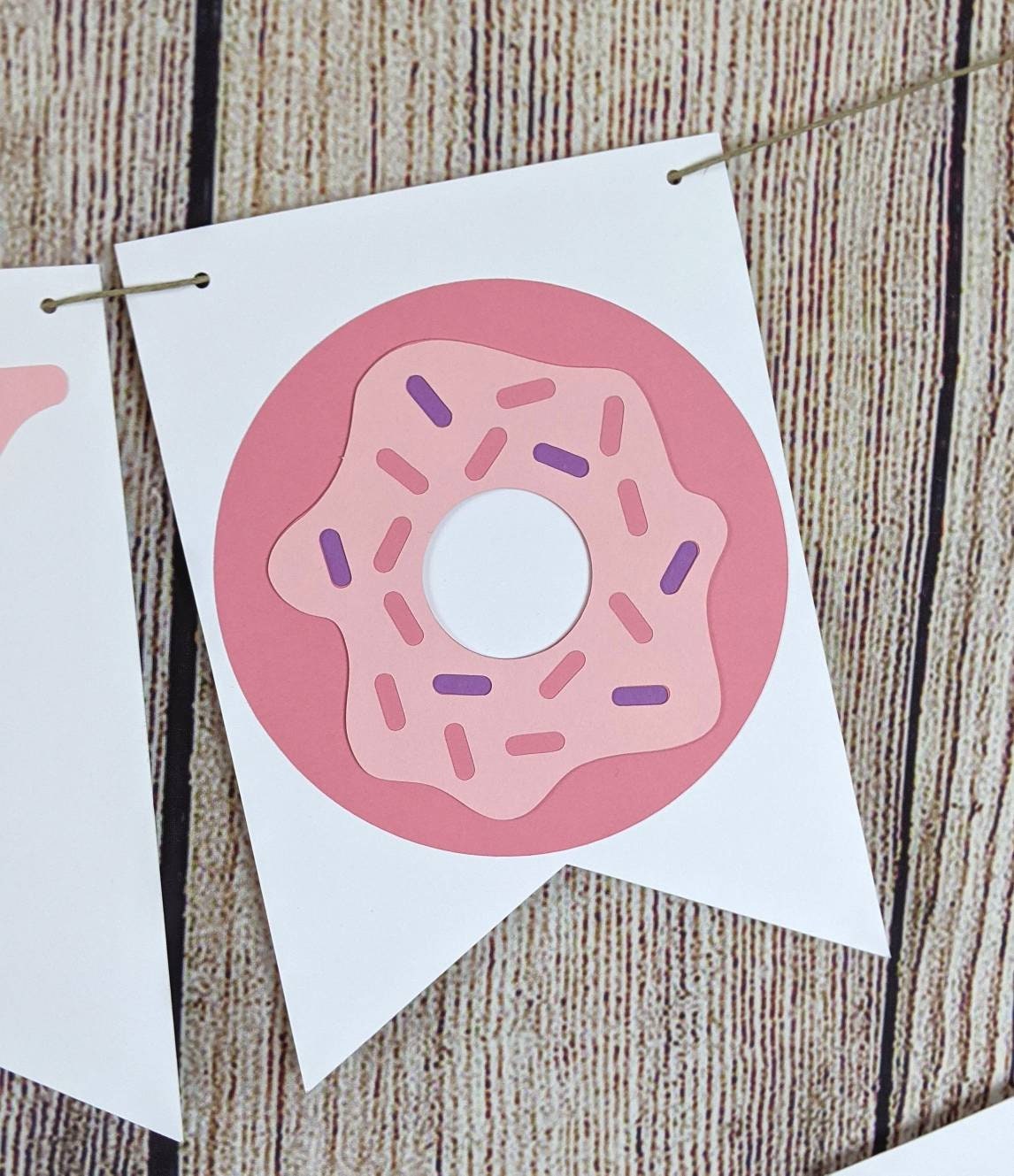 Donut Banner Donut Happy Birthday Banner Happy Birthday - Etsy