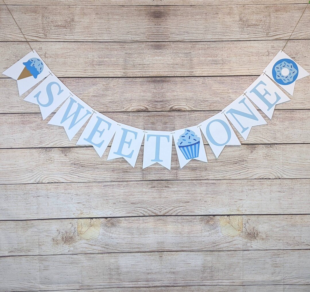Sweet One Banner, Ice Cream Banner, Donut Banner, Cupcake Banner, 1st ...