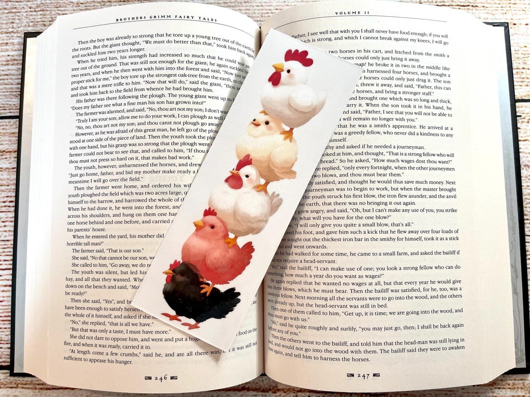 Chicken Bookmark, Chicken Stack, Cute Chicken Bookmark, Birds, Farm ...