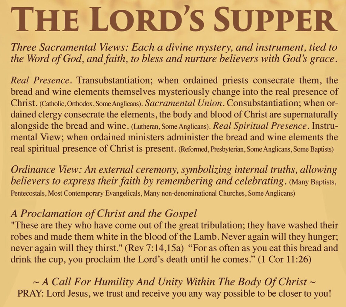 The Lord's Supper Educational Christian Wall Art, Educational Church ...