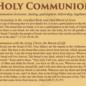 The Lord's Supper Educational Christian Wall Art, Educational Church ...