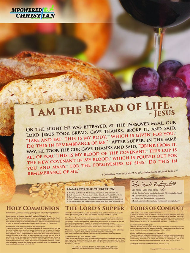 The Lord's Supper Educational Christian Wall Art, Educational Church ...