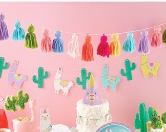 Cactus and Llama Banner - Etsy