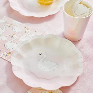 Swan Party Plates | Swan Party Plates | Swan Baby Shower Plates | Swan ...