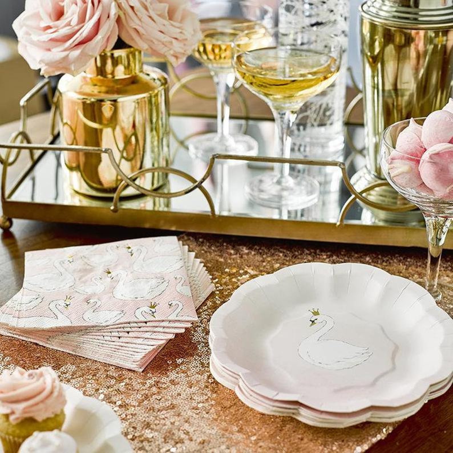 Swan Party Plates | Swan Party Plates | Swan Baby Shower Plates | Swan ...