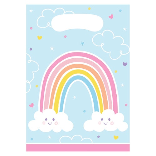 Pastel Rainbow Party Treat Bags Pastel Birthday Favors - Etsy