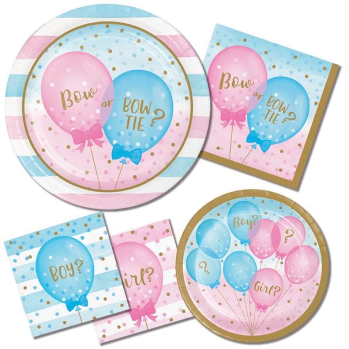LG Gender Reveal Plates/ Gender Reveal Party Baby Reveal - Etsy