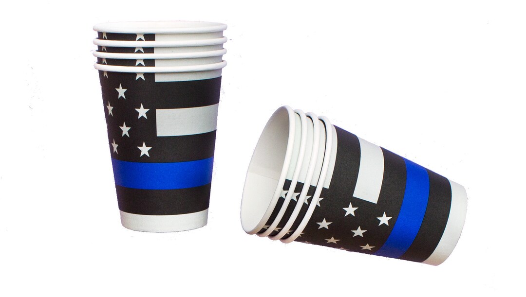 Police Party Cups | Police Officer Party Paper Cups - Etsy