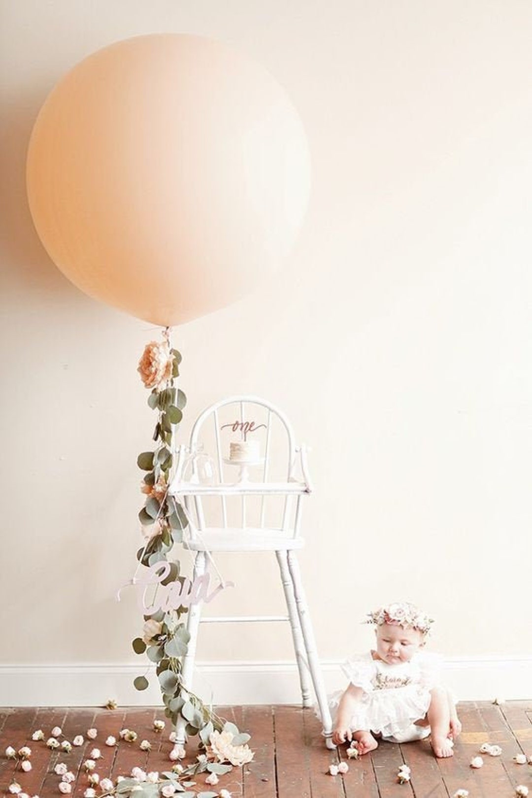 Peach Balloons - Peach Blush Balloon, Boho Balloon, Botanical Balloon ...
