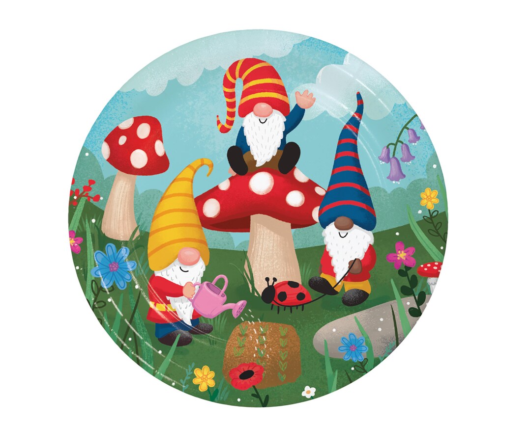 Enchanted Forest Plates- Large Gnome Plates, Woodland Plates, Woodland ...