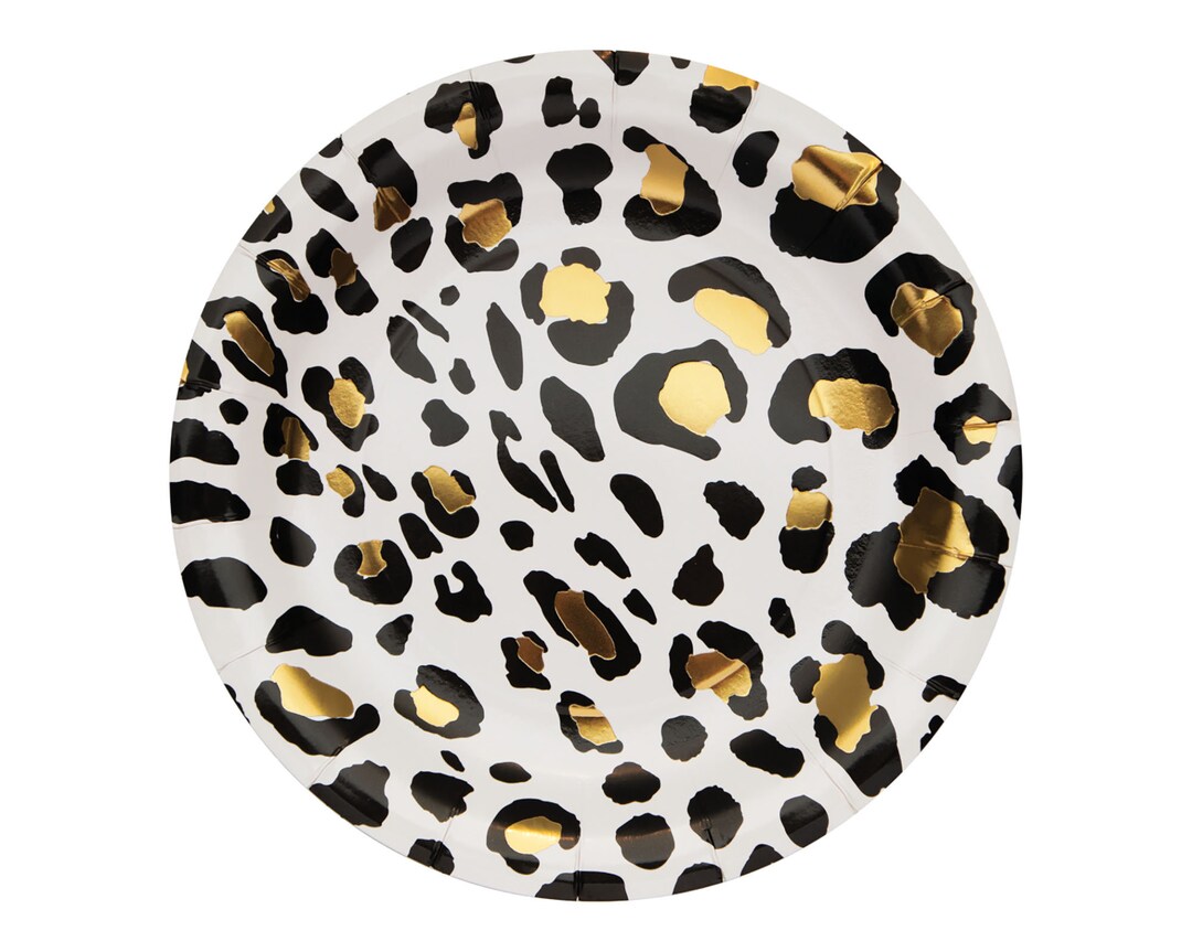 Leopard Print Party Plates Large Leopard Print Plates, Cheetah Print ...