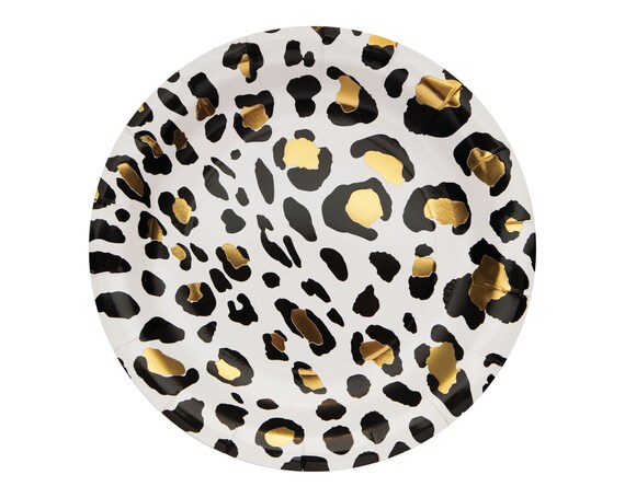 Leopard Print Party Plates Large Leopard Print Plates - Etsy