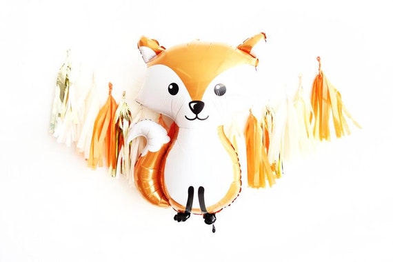 Woodland Fox Balloon Fox Party Balloon Woodland Birthday - Etsy