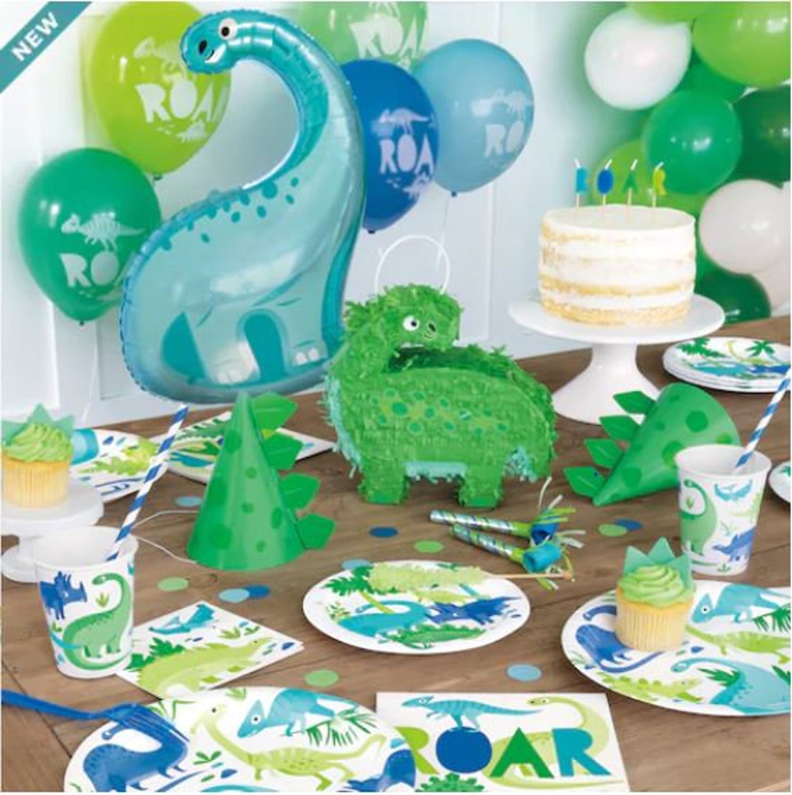 Dinosaur Party Plates- Large Dino Plates, Dinosaur Birthday Plates ...