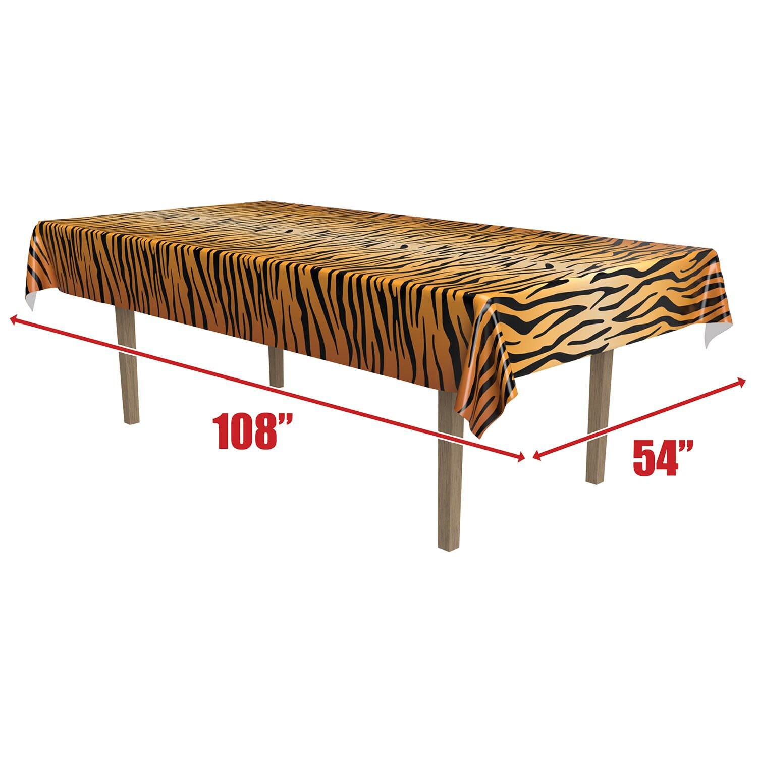 Tiger Print Tablecover Jungle Party Tablecover Tiger Party - Etsy