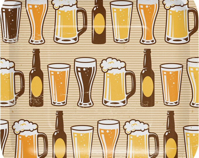 Cheers and Beers Party Plates/ Beer Party Plates/ Beer Theme Plates ...