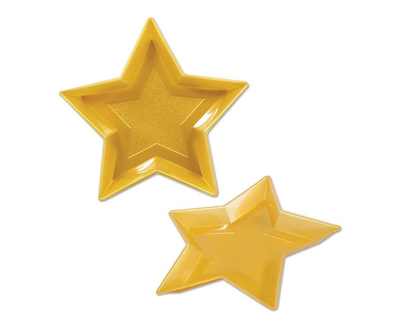 2 CT Gold Star Food Tray- Star Food Bowl, Star Party Decor, Star Party ...