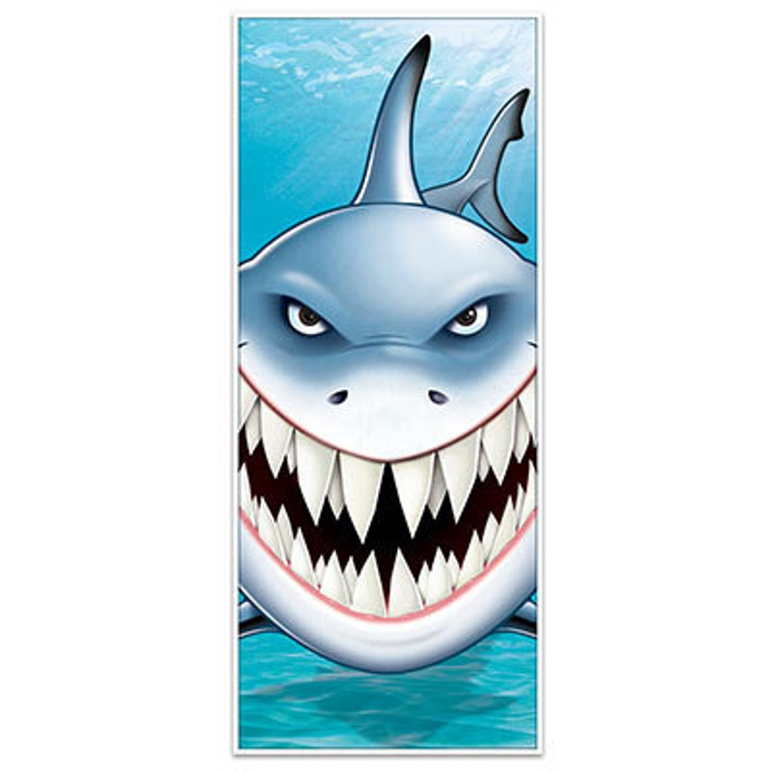 Shark Party Door Cover- Shark Birthday, Jawsome Party Decor, Shark ...