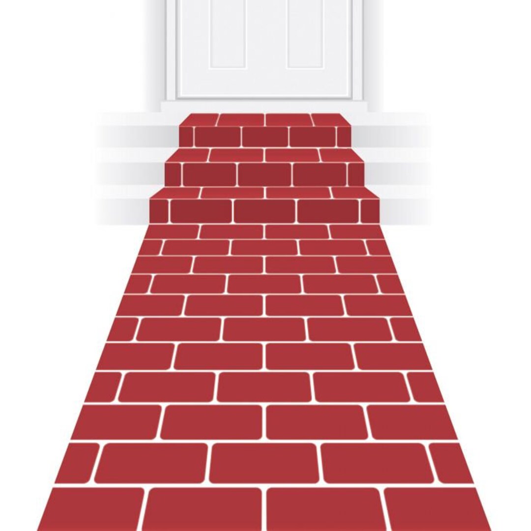 Red Brick Road Aisle Runner- Red Brick Decoration, Brick Decor, Red ...