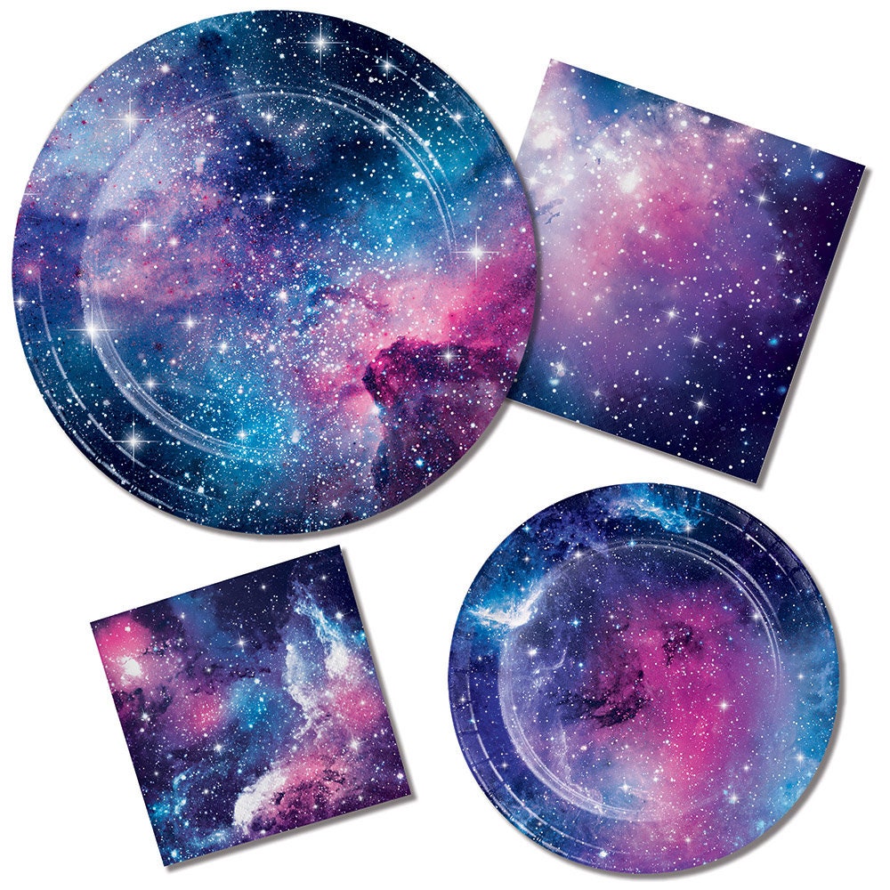 9 Space Party Plates Galaxy Party Supplies Space Baby | Etsy
