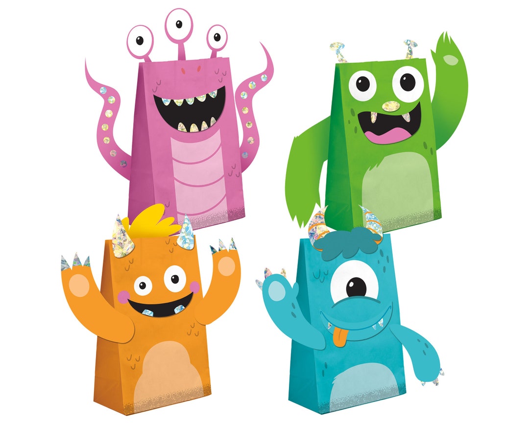 Monster Favor Bags Monster Birthday, Monster Favors, Monster Party ...