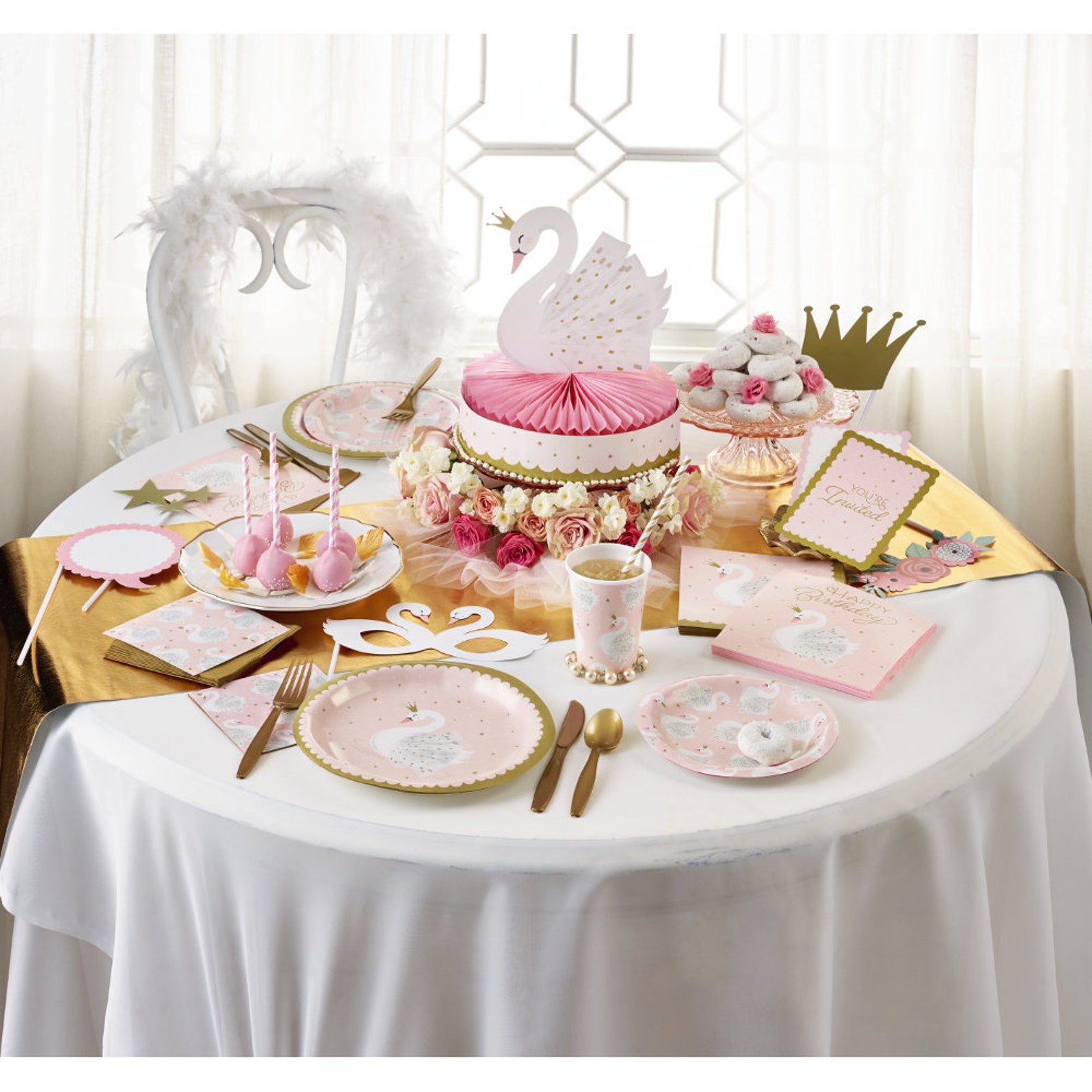 Swan Birthday Decorations | Swan Party Hanging Decor | Swan Birthday ...
