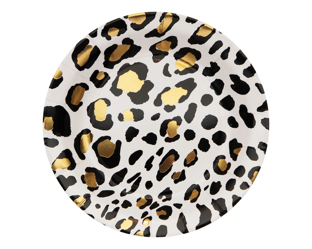 Leopard Print Party Plates- Small Leopard Print Plates, Cheetah Print ...