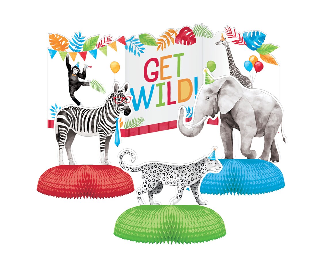 Party Animals Centerpiece – 3D Honeycomb Table Decoration - Etsy