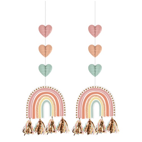 Boho Rainbow Birthday Party Decorations Muted Rainbow Party - Etsy