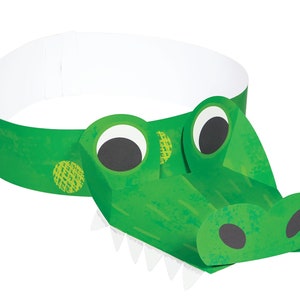Alligator Party Hats Alligator Hats, Swamp Birthday, Alligator Birthday ...