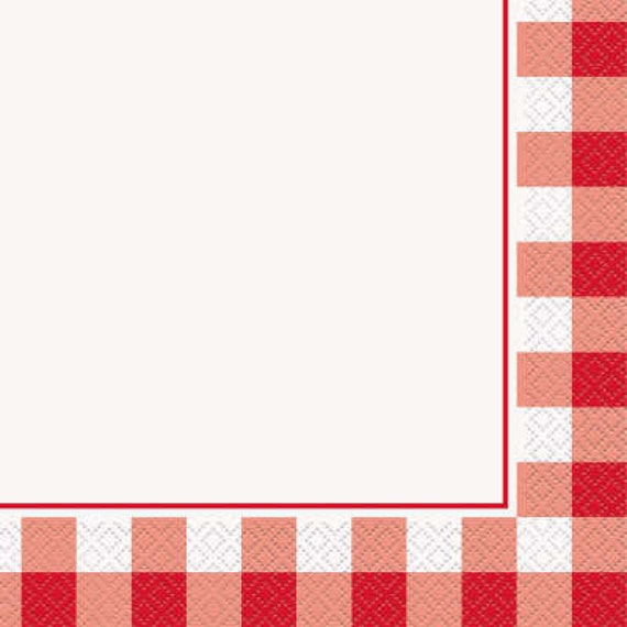 Red Gingham Border
