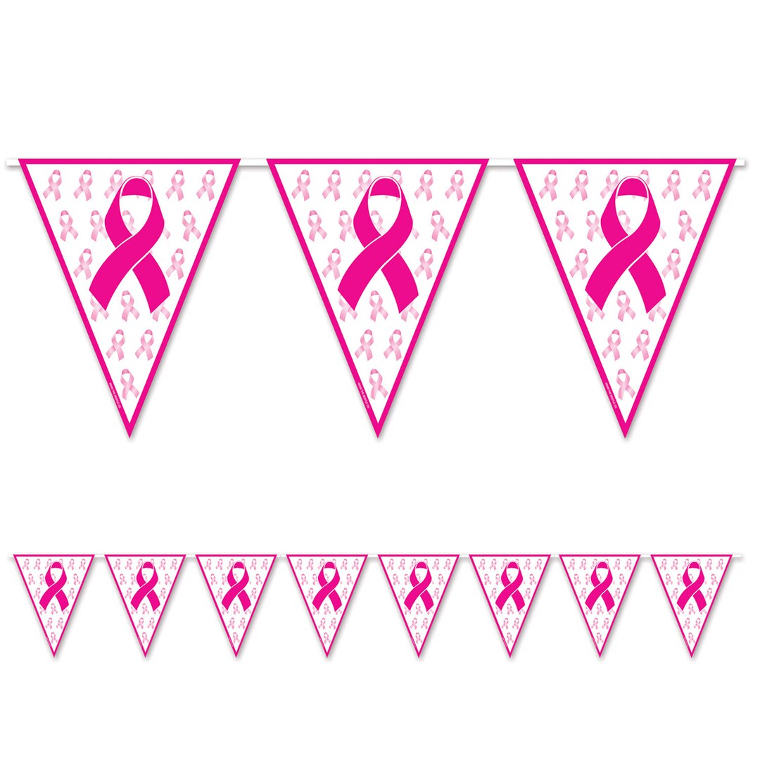 Breast Cancer Awareness Pennant Banner/ Breast Cancer Awareness Decor ...