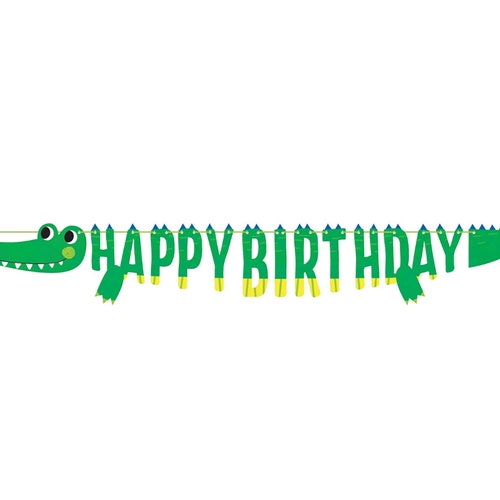 Alligator Birthday Banner Alligator Birthday Decor Swamp - Etsy