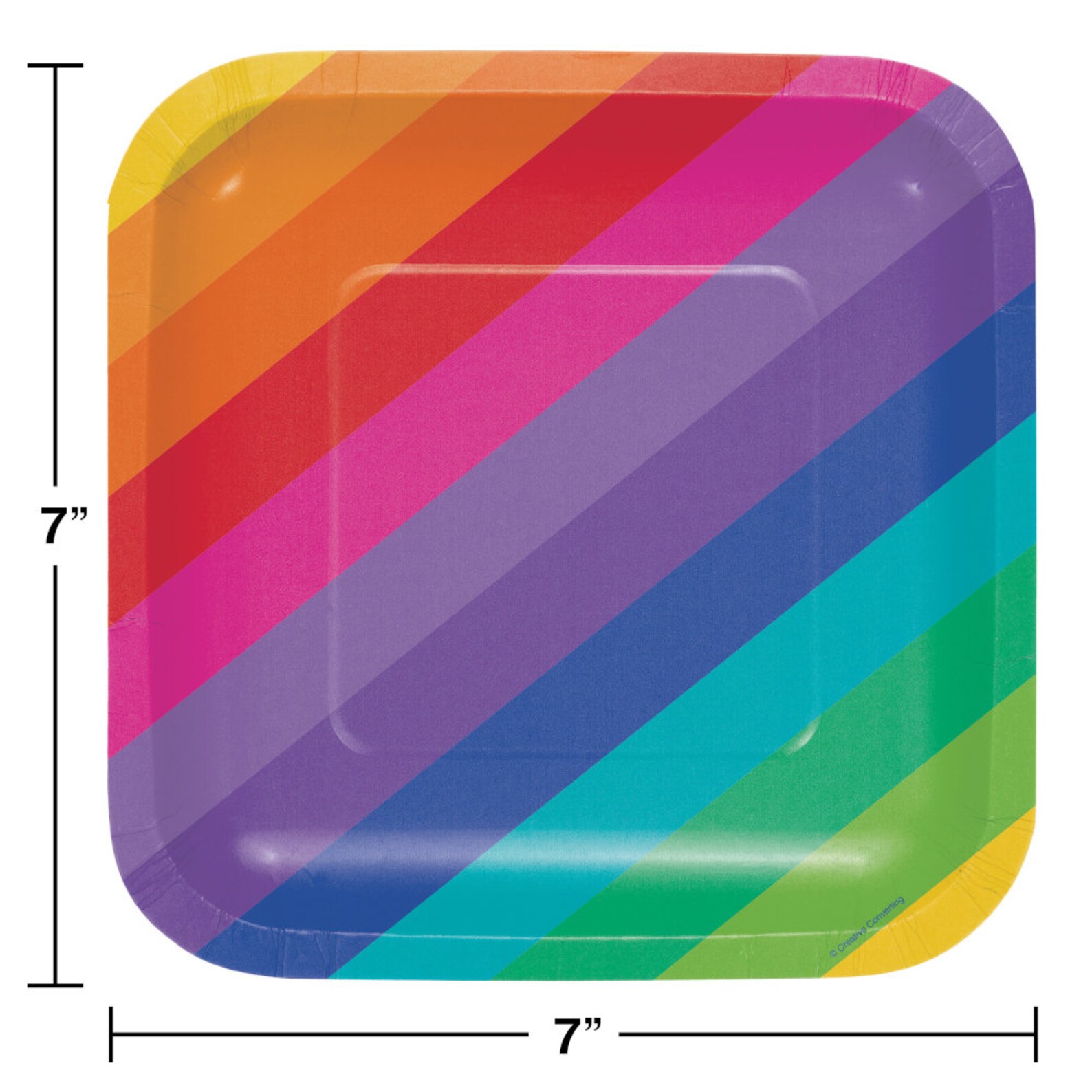 Square Rainbow Party Plates- Rainbow Party, Rainbow Birthday, Rainbow ...