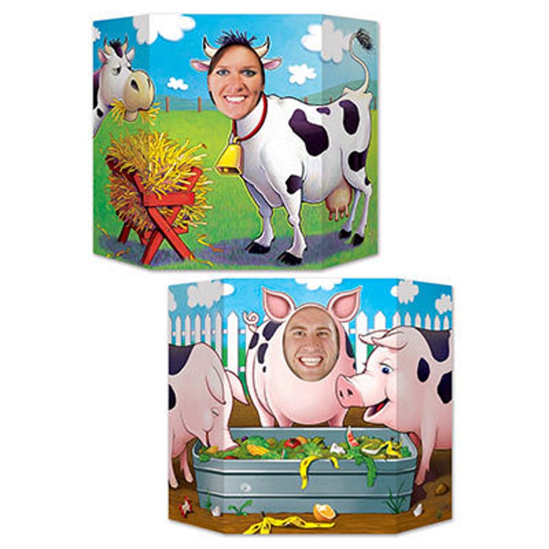 Barnyard Friends Photo Prop/ Farm Birthday Party Photo Booth Scene ...