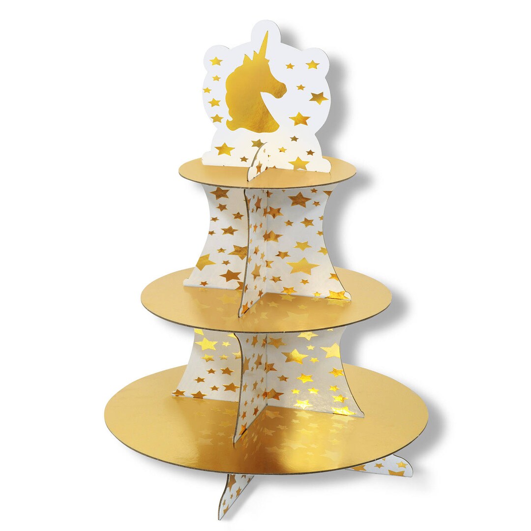Metallic Gold Unicorn Cupcake Stand/ Unicorn Cupcake Stand/ - Etsy