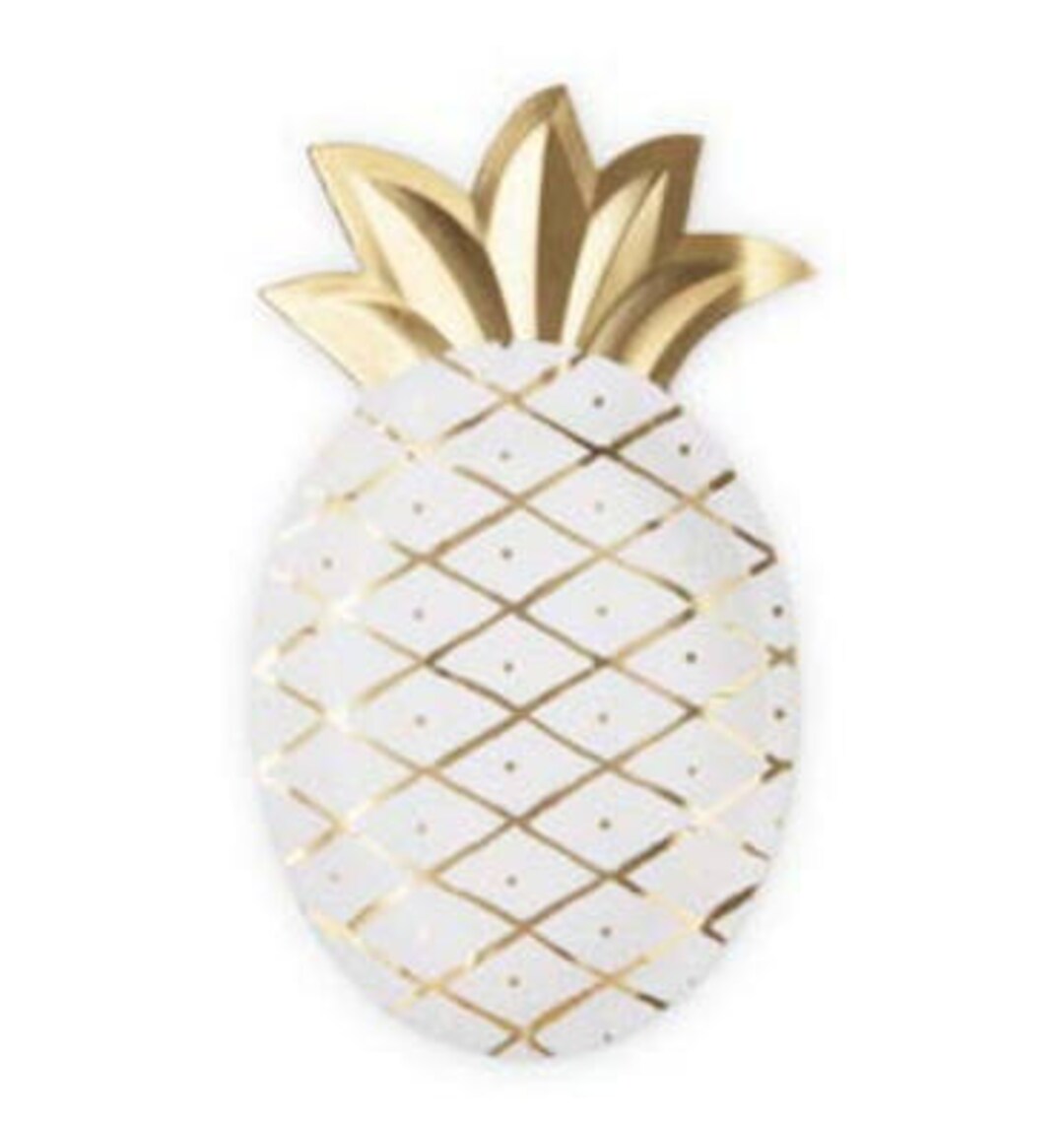 Fancy Pineapple Plates / Pineapple Plates / Pineapple Party / Summer ...
