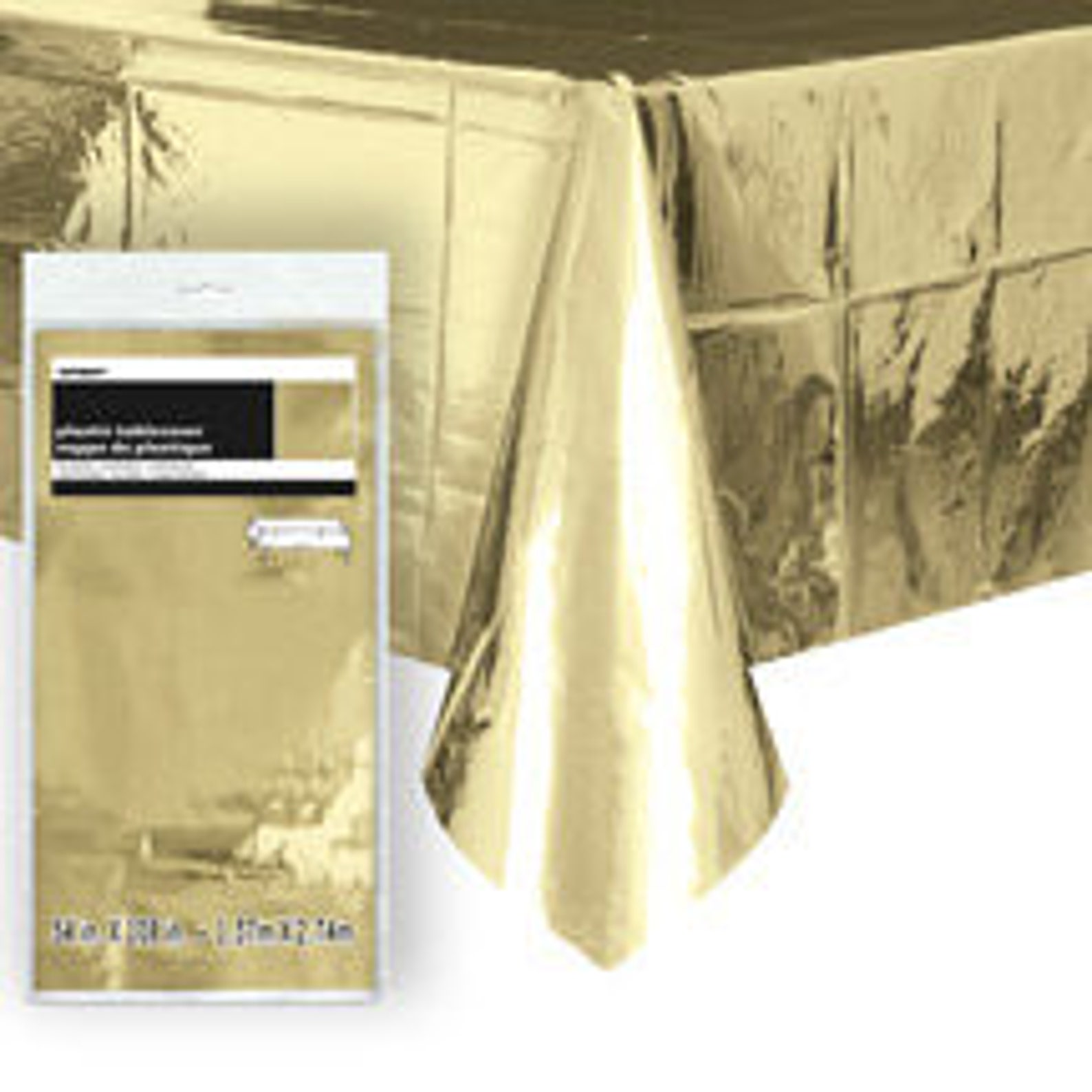 Metallic Gold Tablecover/ Shiny Gold Disposable Table Cover/ Gold Cake ...