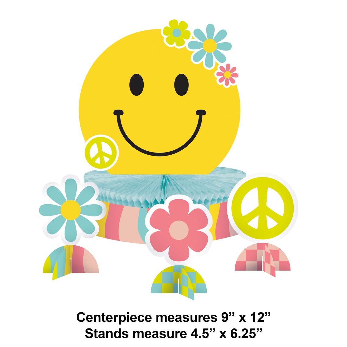 Groovy Party Centerpiece- Two Groovy Decoration, Groovy Party Supplies ...