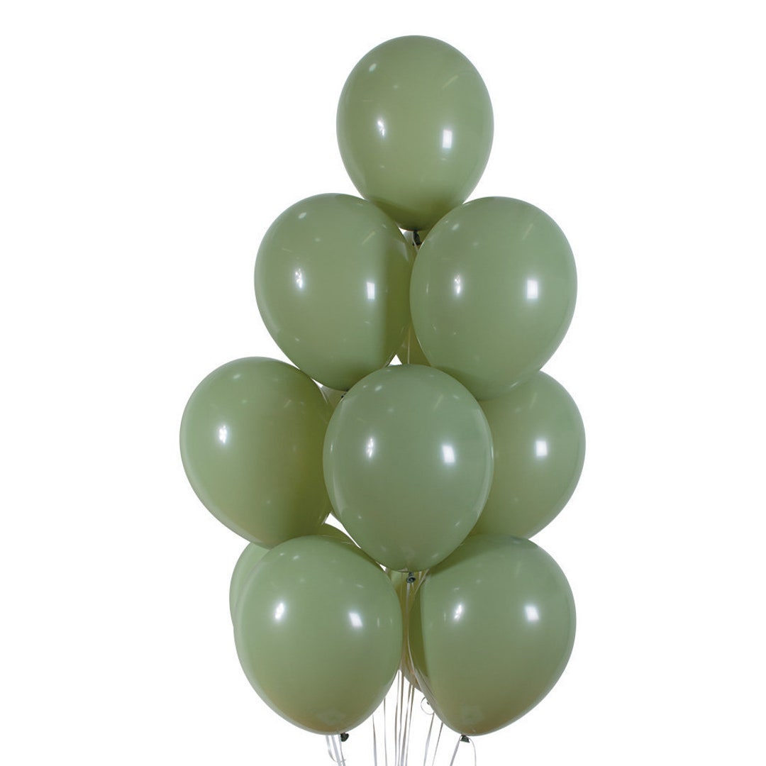 10 CT Sage Green Balloon- Eucalyptus Balloon, Boho Balloon, Botanical ...