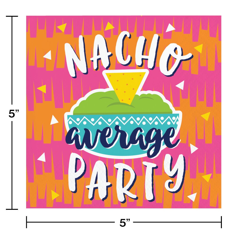 Nacho Average Fiesta Napkins fiesta Napkins Fiesta Birthday - Etsy