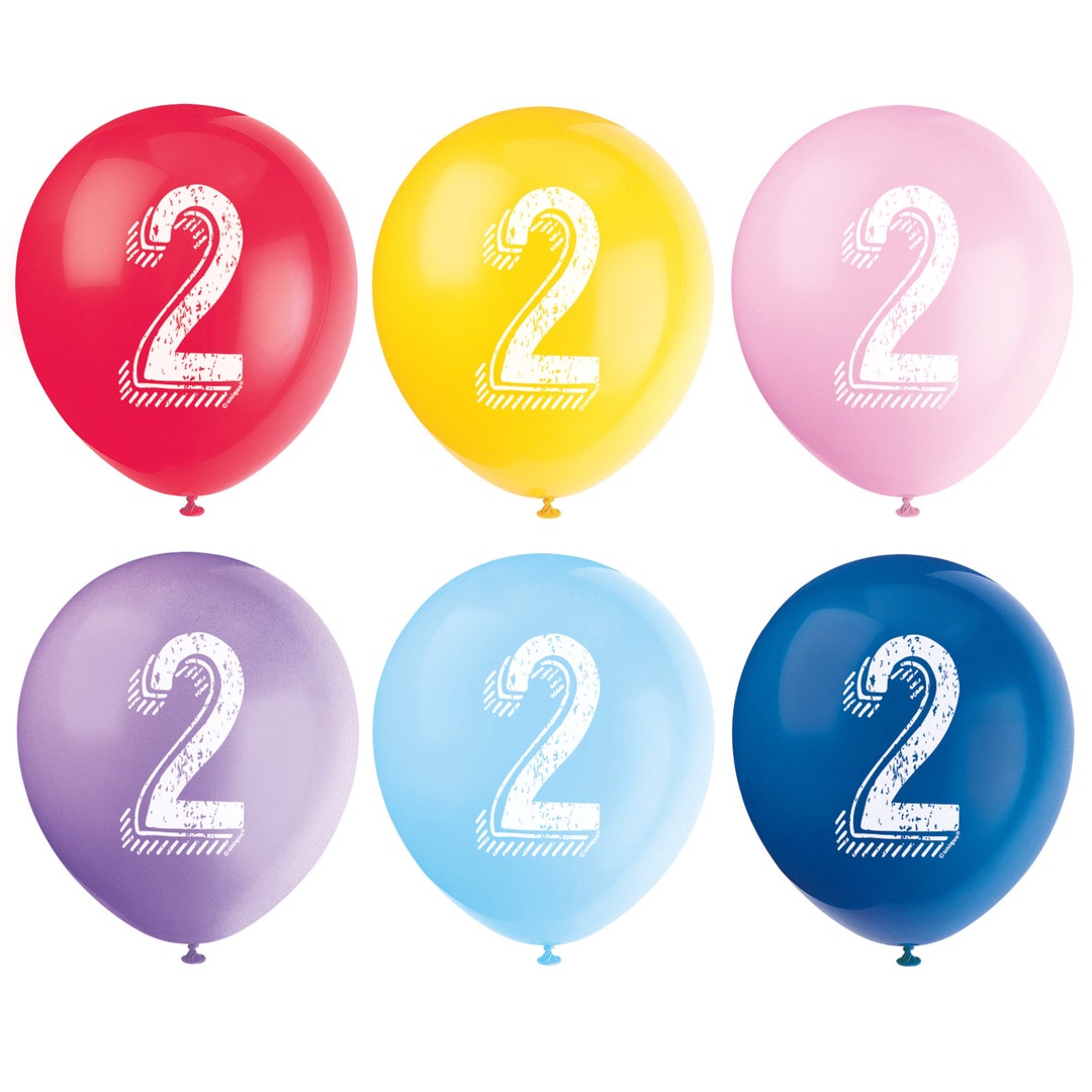 Number 2 Latex Balloons Two Balloons, 2 Balloons, Number Balloons ...