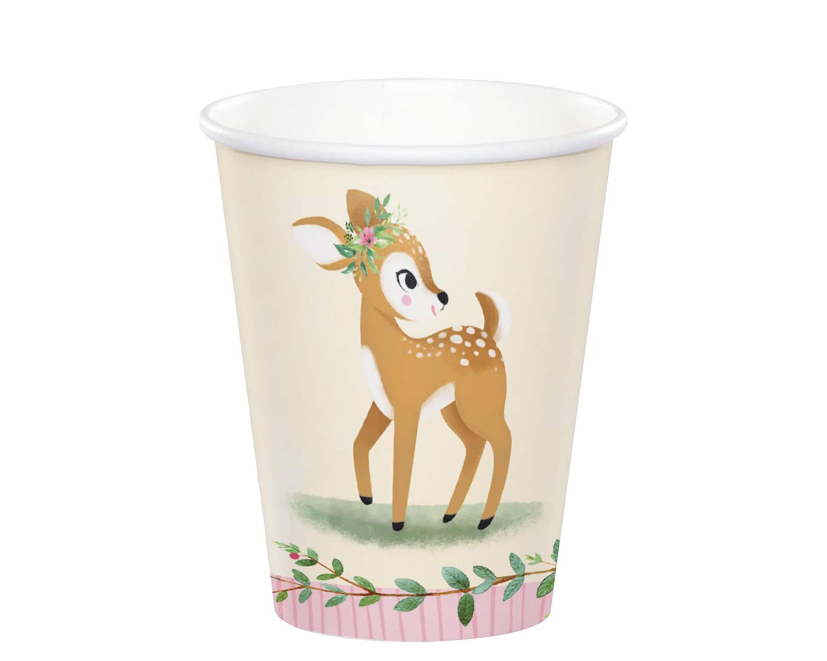 Deer Party Cups Deer Cups Deer Baby Shower Deer Birthday - Etsy