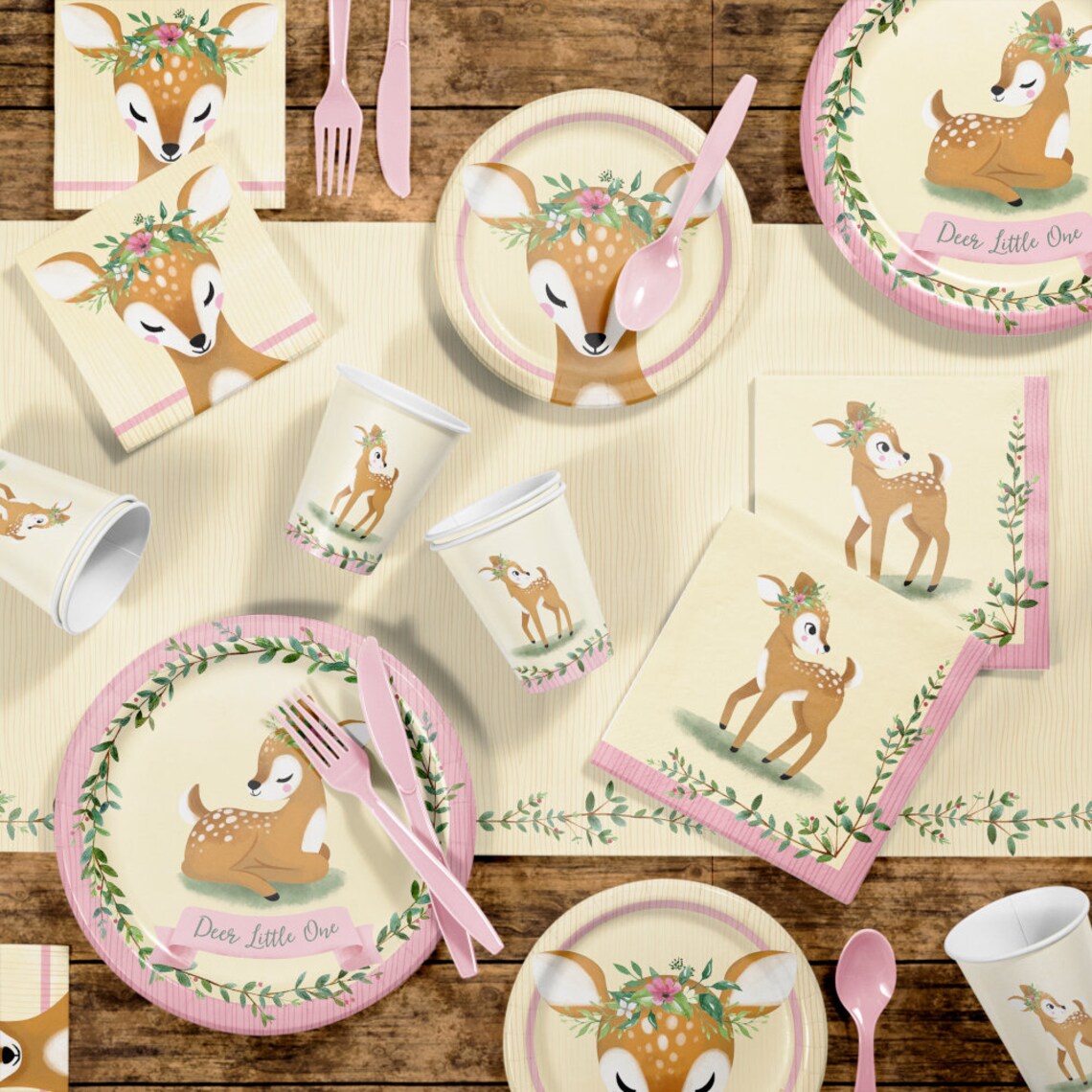 Deer Baby Shower Cups – Woodland Birthday Party, Set of 8 - Etsy