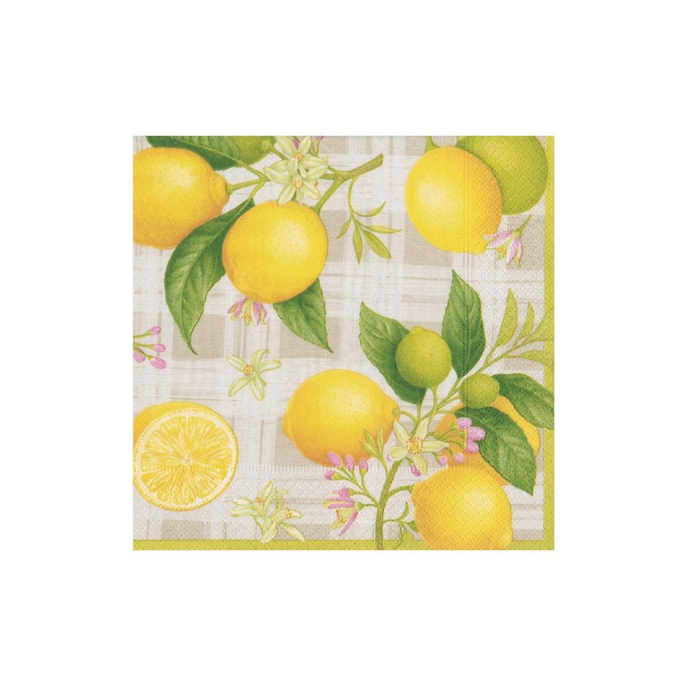Fancy Lemon Party Napkins/ Lemon Bridal Shower Napkins / Lemon Napkins ...
